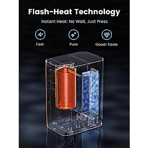 Waterdrop K19-H Countertop Reverse Osmosis System, Instant Hot Water Dispenser, Reverse Osmosis Water Filter Countertop, 3:1 Pure to Drain, 4 Temperature Options, No Installation