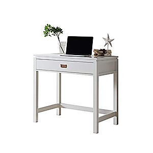 Kings Brand White Finish Wood Home & Office Workstation Computer Desk With Storage Drawer