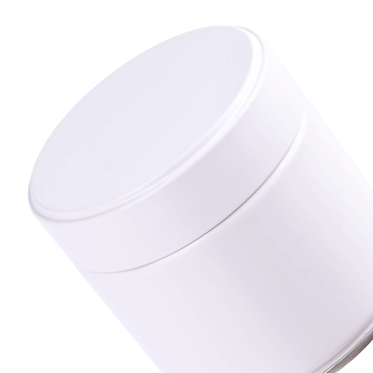 Tianhui Airtight Round Tins for Matcha Powder Tea Coffee Beans Modern Style Mini Portable Small Storage (Ivory, 3*Small (73x73mm))