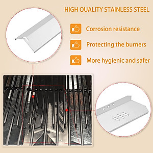 B0212-040 55-24-198 Heat Shield Plates Replacement Parts for Blue Rhino Parts GBC1932L Heat Tent RevoAce Grill Parts GBC1793W GBC1705WV GBC1706W Heat Plates Burner Cover Grill Accessories 3 pcs