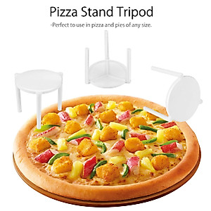 Toyvian 100pcs Pizza Saver Stand White Plastic Pizza Tripod Stack for Restaurant Container Pizza boxes