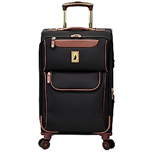 London Fog Westminster 20" Expandable Spinner Carry On, Black