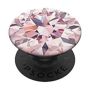 Rose Gold Diamond Print Bling Shapes Design PopSockets PopGrip: Swappable Grip for Phones & Tablets PopSockets Standard PopGrip