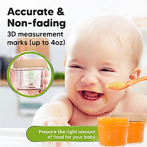 KeaBabies 12-Pack Glass Baby Food Containers and 3-Pack Waterproof Baby Bibs for Eating - Leak-Proof Baby Food Storage Containers - Lightweight Baby Bib with Food Catcher