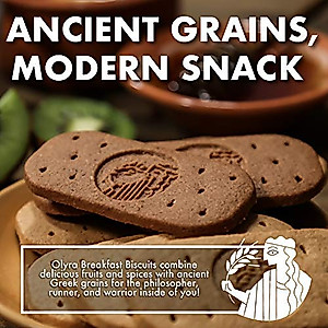 Olyra Breakfast Biscuits Variety Pack | Kids Healthy Snacks | Low Sugar, High Fiber, Plant-Based Protein Cookies | Organic Breakfast Cookies with Ancient Greek Grains | Boost Energy and Immunity 4 Count (Pack of 6)