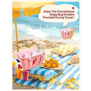 AmberObject 2-Pack Divider Tray for Bogg Bag Accessories - Durable and Portable Bogg Bag Divider with Bonus Hooks, Ideal for Organizing Your Beach Bag