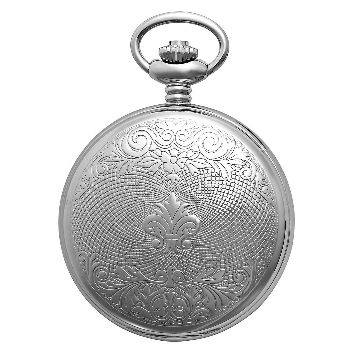 Gotham Men's Silver-Tone 17 Jewel Mechanical Exhibition Pocket Watch # GWC14040S