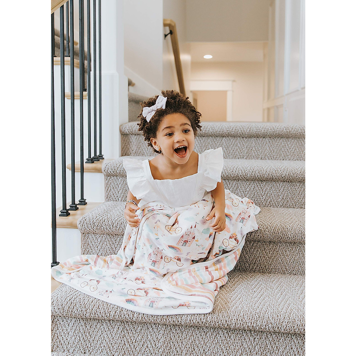 Copper Pearl Three-Layer Baby Blanket: Soft Baby Quilts for Boys and Girls | Breathable, Cozy, Toddler Blanket | Baby Quilt for Newborns | 46x46 Premium Polyester/Rayon | Enchanted