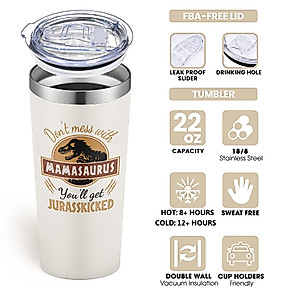 MAPDTWO Mother Gifts from Daughter, Son, Husband - Funny Mom Gifts Ideas - Birthday Gifts for Mom, Mothers Day Gifts - Mother Gifts, Mama Gifts - Gifts for New Mom - 22Oz Mom Tumbler