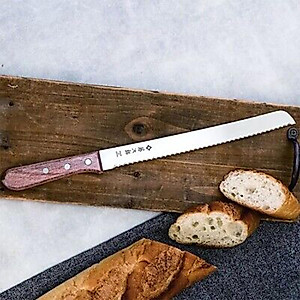 藤次郎 Fujiro Slicer Cutter, 14.75, Stainless and Wood