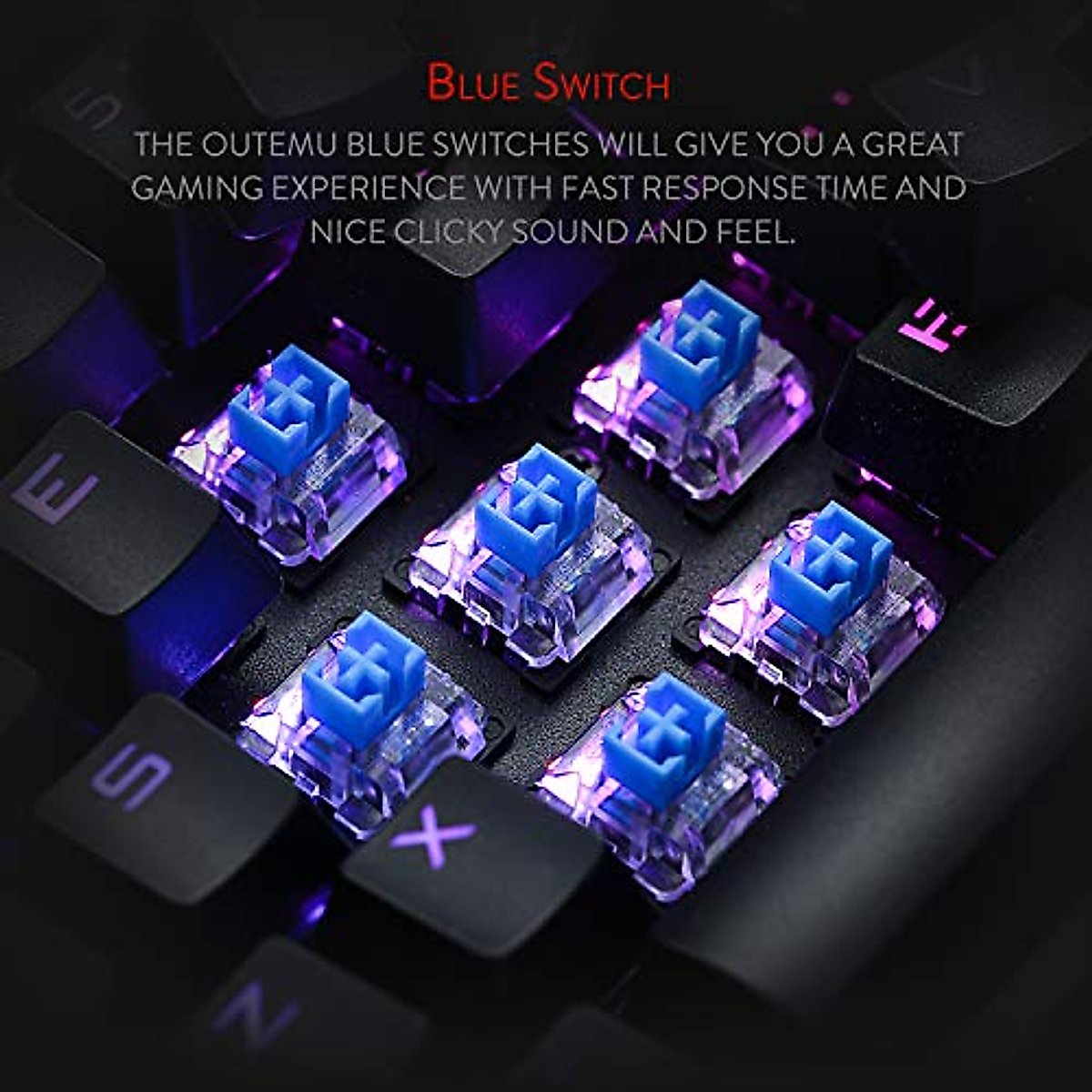 Redragon K580 VATA RGB LED Backlit Mechanical Gaming Keyboard with Macro Keys & Dedicated Media Controls, Onboard Macro Recording (Blue Switches)