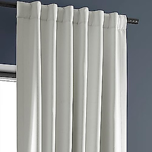 HPD Half Price Drapes Bellino Room Darkening Curtains 108 Inches Long Curtains for Bedroom & Living Room (1 Panel), 50W x 108L, Chalk Off White