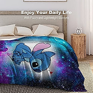 Cartoon Throw Blanket Fuzzy Cozy Microfiber Fleece Sherpa Blankets for Home Couch, Bed and Sofa 50"x60"
