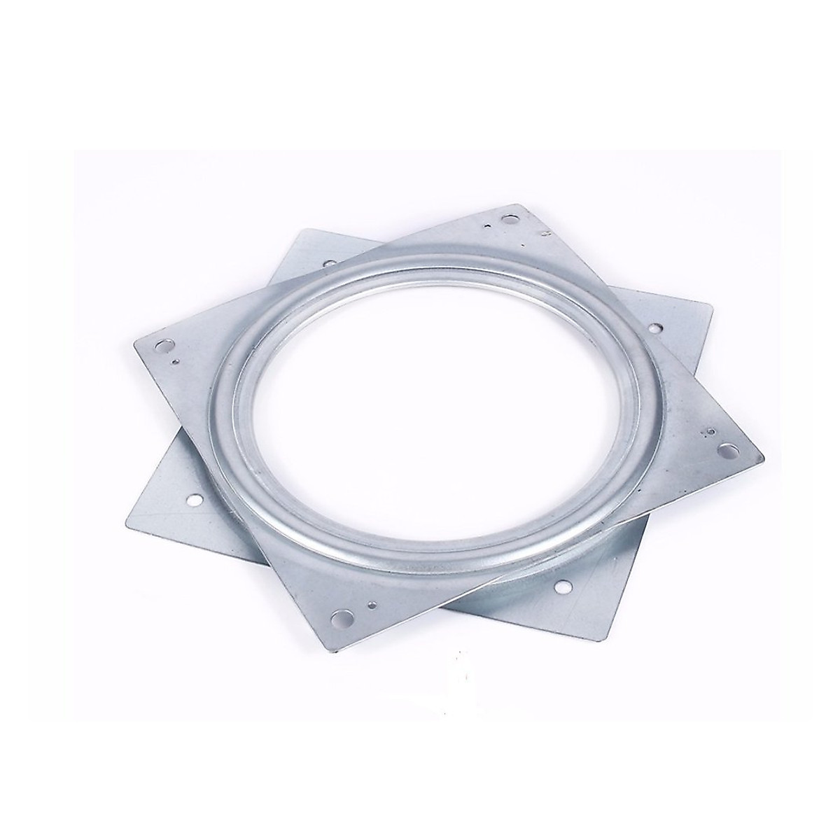 6 inch Square Swivel Ball Bearing Plate Rotating Table Lazy Susan 5/16'' Thick Turntable Silver Tone