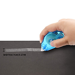 Glue Runner Permanent, Double Sided Adhesive Scrapbook Runner Tape Roller, 0.3-inch by 360-Inch, Permanent Adhesive Dots Roller Applicator, 4 Pack - Blue