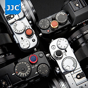 Compatible Soft Shutter Release Button Cap for Fuji Fujifilm X-M5 XM5 X100VI XT5 X-T30 II XT30 XT3 X100F X-Pro2 X-Pro1 XT2 X-E3 X-E2S X-T20 X-T10 X100T for Sony RX10 IV III II,RX1RII,RX1R,RX1/R Black