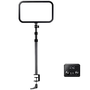 Godox ES45 Key Light, LED Video Light with Extendable Desk Stand, 0-100% Brightness & 2800-6500k Color Temperature Adjustment, APP/Remote Control, Soft Light Panel for Streaming, Zoom Calls, YouTube