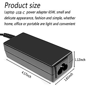 65W USB Type C Chromebook Charger for Dell Latitude 5420 5520 5320 5285 5289 5290 7410 7310 7420 Chromebook 3100 3500 3400 3300 5190 USB C Laptop Charger