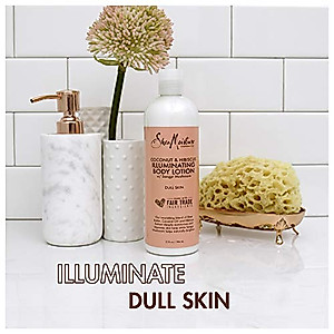 SheaMoisture Coconut Oil and Hibiscus Illuminating Body Lotion for Dull, Dry Skin, 13 Fl Oz