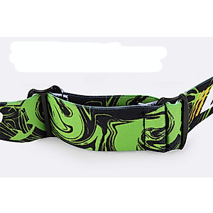 ATV Cycling Goggles Motorcross Motorcycle Safety Glasses for Women Men Youth Shatterproof Anti-UV Dustproof Soft Sponge Padded Dirtbike Racing Snowboard Ski Goggle Green Black-Tinted Lens KG10