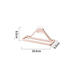 MFCHY Wall-Mounted Shoes Rack Plastic Shoes Holder Storage Organizer Dormitory Province Space Wall Slippers Shelf Home Simple Paste Shoe Storage Rack (Color : Black)