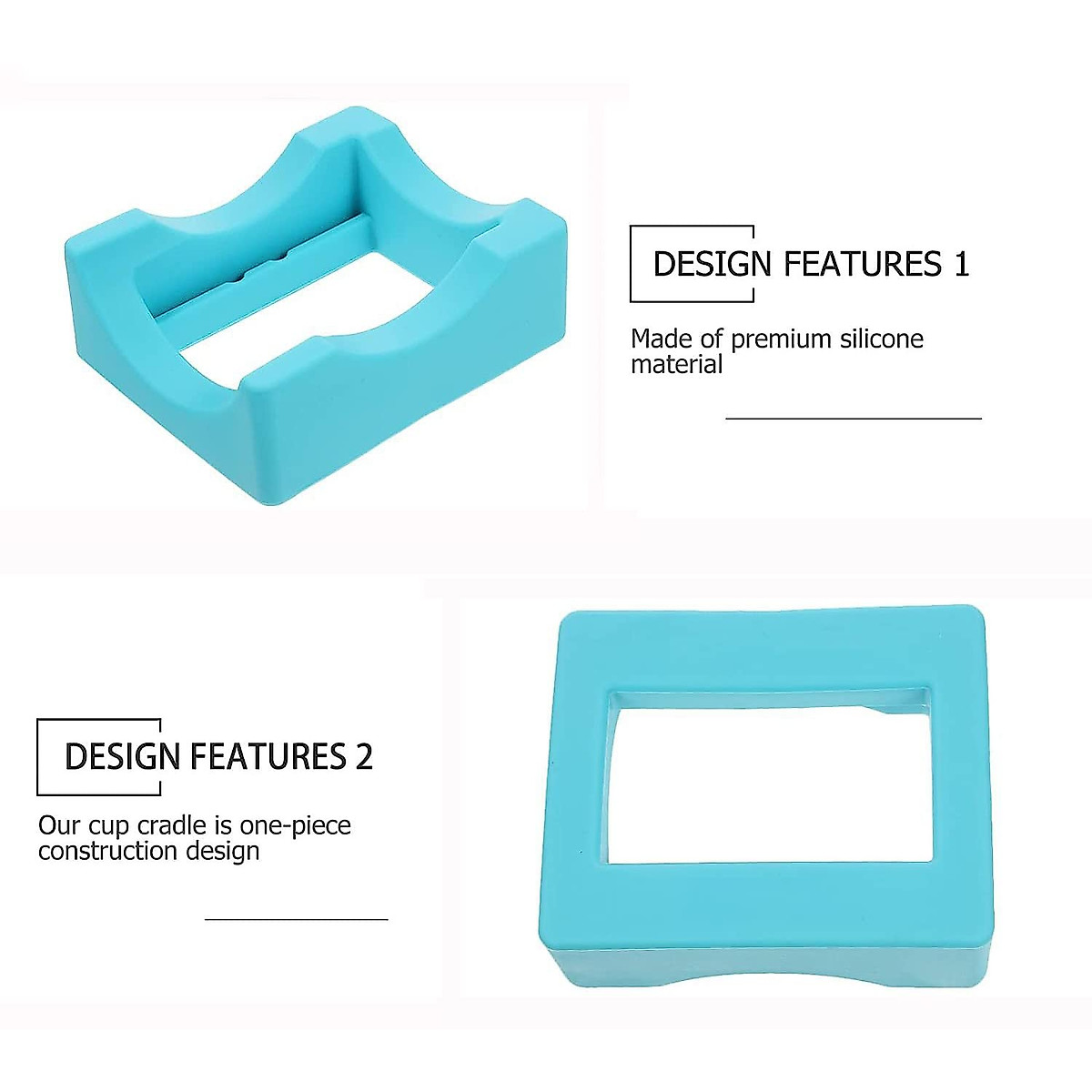 Silicone Cup Cradle for Tumblers with Built-in Slot and Felt Edge Squeegee, Tumbler Holder for Crafts Anti-Skidding Display Tumbler Stand, Small Cup Cradle Use to Apply Vinyl Decals