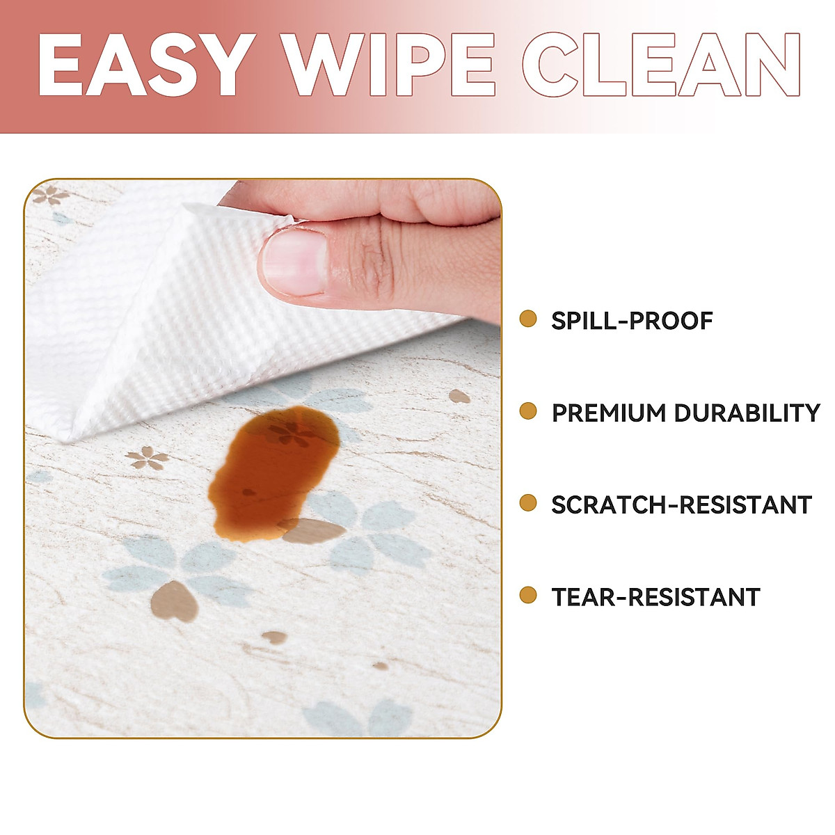 Ray Star Cabinet Liner, 18Inch X 8Feet Waterproof Shelf Liners for Kitchen Cabinets Non-Adhesive Unique Floral Non Slip Grip Liner Easy Clean Pantry Refrigerator Cupboard Drawer