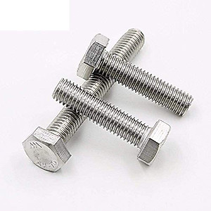 Small Brass Screws,self-Tapping Screw,Screw Bolt Stainless Steel 304 Outer Hexagon Screw, Outer Hexagon Full Thread Bolt (Color : M5*60 (5 Pcs)) (Color : M5*12 (5 Pieces))