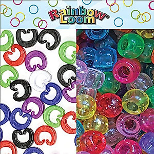 Rainbow Loom® Duo Combo with Jewel Rubber Bands Collection, Features 2 connectable to Make Longer and Wider Creations, an Organizer Case, Great Activity up to 4 People 7+