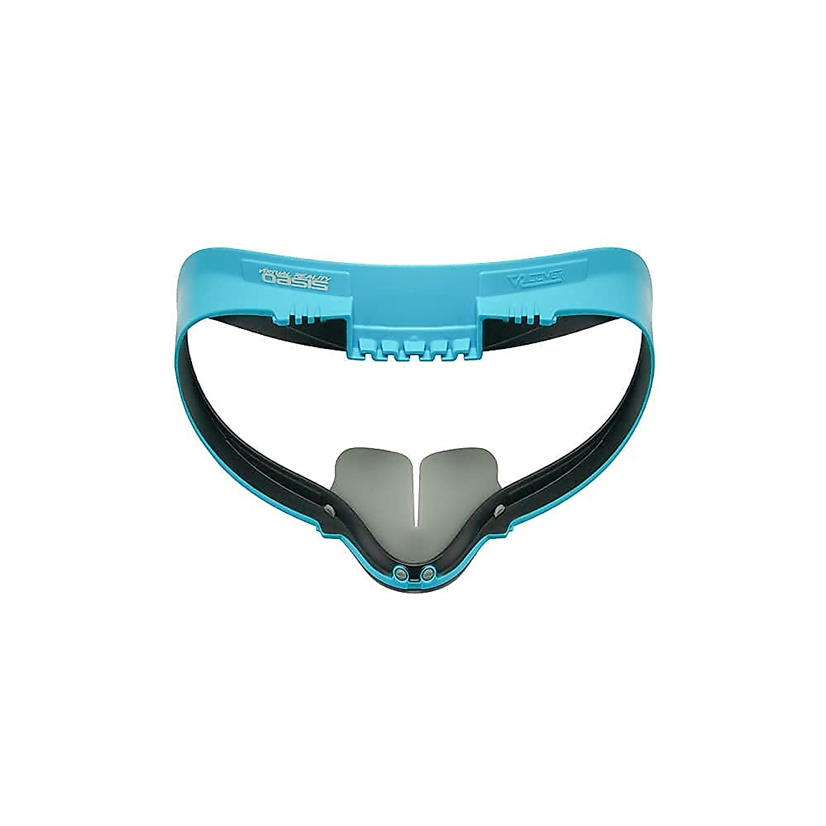 VR Cover Facial Interface Bracket & Foam Replacement with Lens Protector Cover for Meta Quest 2 (Virtual Reality Oasis Edition - Light Blue & Grey)