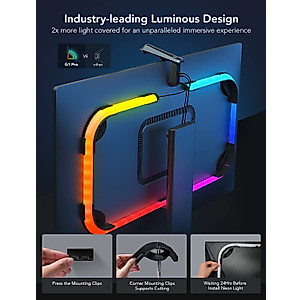 Govee LED Strip Lights(55'') & Gaming Light Bars(17'') with Camera, Smart DreamView G1 Pro Gaming Lights for 24"-32" PC with Color-Match Video, Music Sync & 42 Scene Modes Specially Built for Gamers
