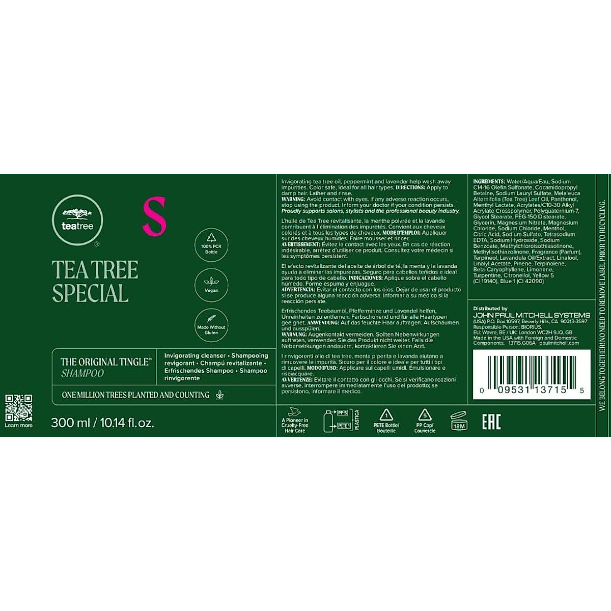 Tea Tree Special Shampoo + Hair and Body Moisturizer Duo, 10.14 fl. oz.