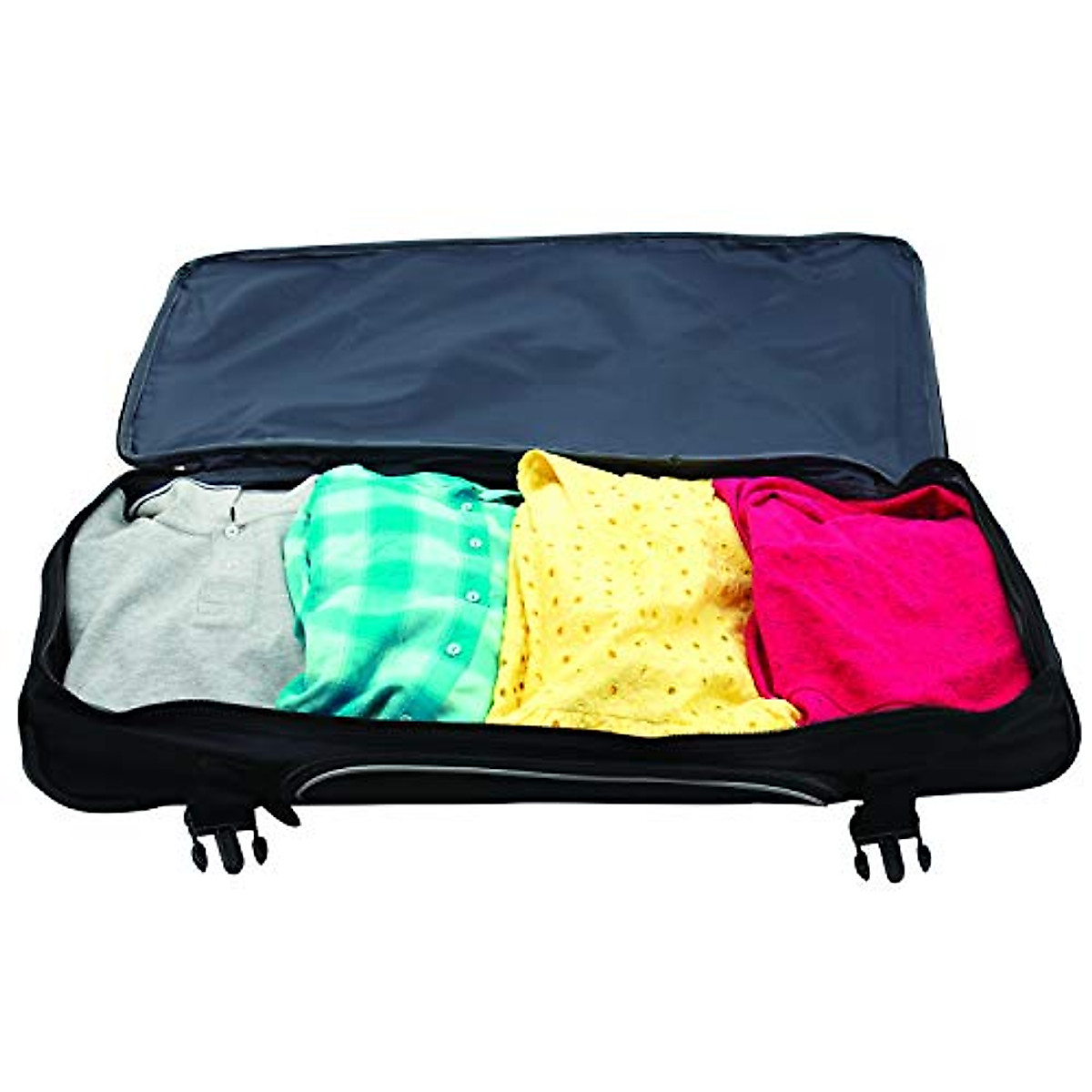 Travelers Club Adventure Rolling Travel Duffel Bag, Black, 22-Inch