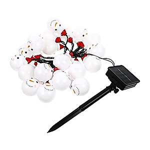 ibasenice Solar Ground Stake Light Outdoor Lights Snowman Landscape Lights Waterproof Led Pathway Lights Home Garden Outdoor Pathway Landscape Decor