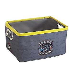 Idea Nuova Batman 3 Piece Nestable Rectangular Storage Bins with Grommet Handles for Organizing Toys, Games, Clothes in Nursery, Playroom, Bedroom, Bathroom