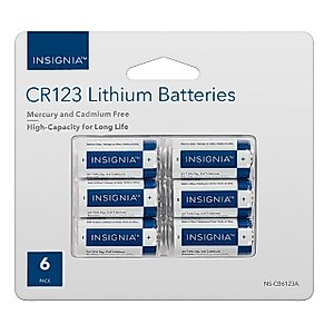 INSIGNIA™ CR123 CR123A 3V Lithium Batteries (6-Pack) NS-CB6123A