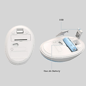 MoMoOne Wireless Computer Keyboards Mouse Combos Set, Colored Retro Round Keycaps, Colorful QWERTY Typewriter Full Size Keyboards, 2.4GHz USB Receiver Connection(Blue-Colorful)