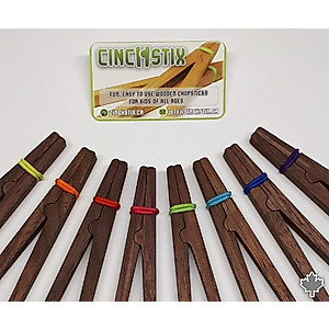 Kids Chopsticks, training, learning, helper, CinchStix Black Walnut - Fun, Easy Chopsticks, 2pair