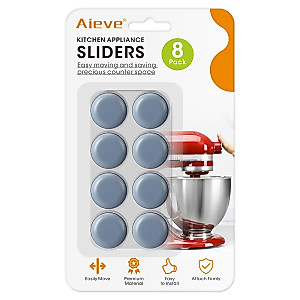 AIEVE Appliance Slider, 8Pcs Adhesive Magic Teflon Self Stick Slider for Most Countertop Small Kitchen Appliance Coffee Maker, Air Fryer, Pressure Cooker, Blender and More, Easy Moving & Saving Space