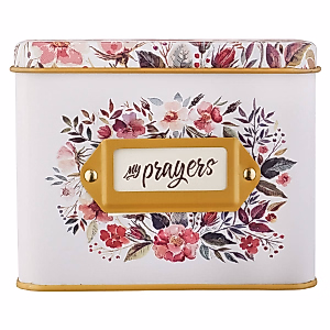 Christian Art Gifts Prayer Cards In Tin | My Prayers – 50 Double Sided Cards | Bible Verse Encouraging Gift for Women