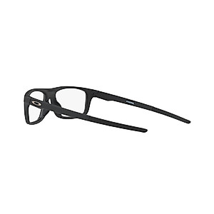 Oakley Men's OX8127 Pommel Rectangular Reading Glasses, Satin Black, 53mm + 1