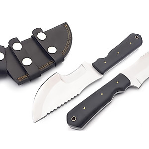 WARIVO KNIFE D2 Tracker Knife - Bushcraft Outdoor Survival Knife Fixed Blade Hunting Knife with Sheath Scout Carry Knife - Full Tang Tom Brown Style Camping Knife