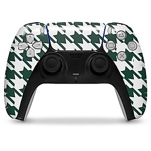WraptorSkinz Skin Wrap compatible with Sony PS5 DualSense Controller Houndstooth Hunter Green (CONTROLLER NOT INCLUDED)