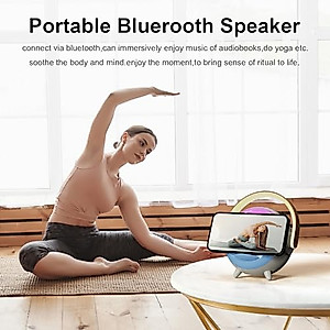 Depulat Kids Bluetooth Speaker with Lights 15W Portable Wireless Charging Speaker Dimmable Night Light Best Birthday Music Gifts for Teenagers -Bedroom, Office and Home Decor(Without Battery)