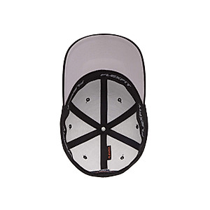 Flexfit Cotton Twill Fitted Cap, Black, Small/Medium