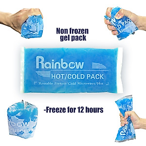 Gel Ice Packs for Head Neck Knee Elbow Wrist Foot Pain Relief (2 Pack) - Ice Packs for Injuries Reusable Gel Hot Cold Pack for Injuries - Flexible Cold Pack for Breast Surgery, Strain, Migraine