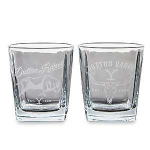 Toynk Yellowstone Dutton Ranch 9-Ounce Mini Rocks Glasses | Set of 2