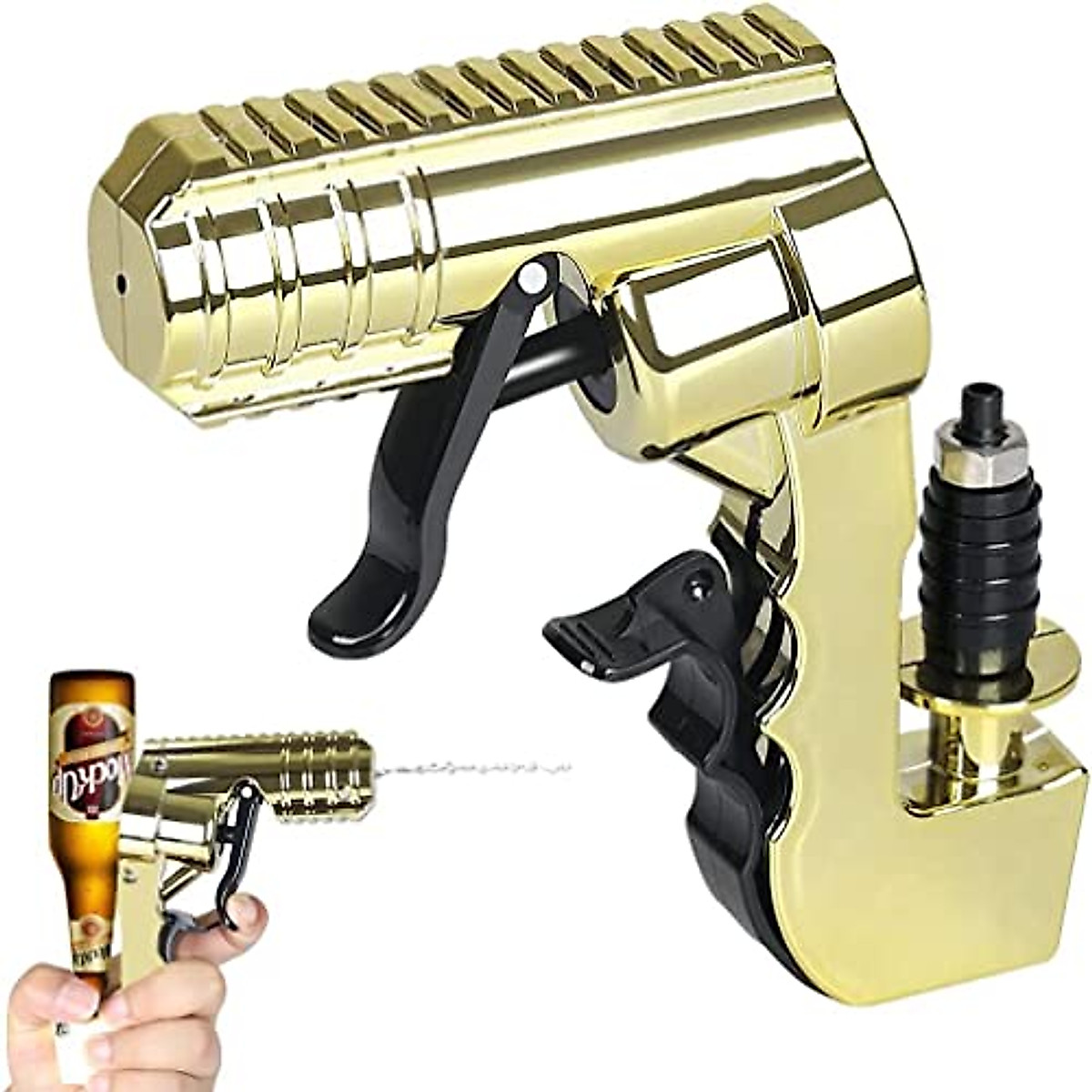 SIULAS Champagne Gun, 4th Generation Upgraded Beer Gun Shooter, Adjustable Champagne Spray Gun, for All Kinds of Bachelorette Parties, Birthdays, Celebrations (g6)