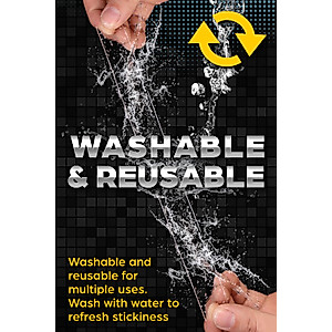 The Good Stuff Nano Double Sided Tape [1" x 10ft] - Reusable Double Sidestick Tape Heavy Duty, Strong Tape Heavy Duty for Mounting to Tiles, Wood, and Glass Walls, Rug and Carpet Tape