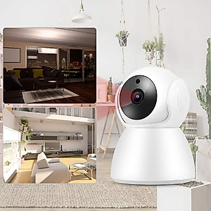 Tosuny WiFi IP Babycam 1080P Video Baby Monitor Wireless 2-Way Intercom Baby Care Monitor Indoor PTZ Home Security Camera, Support PIR Motion Detection/Loop Recording (US)